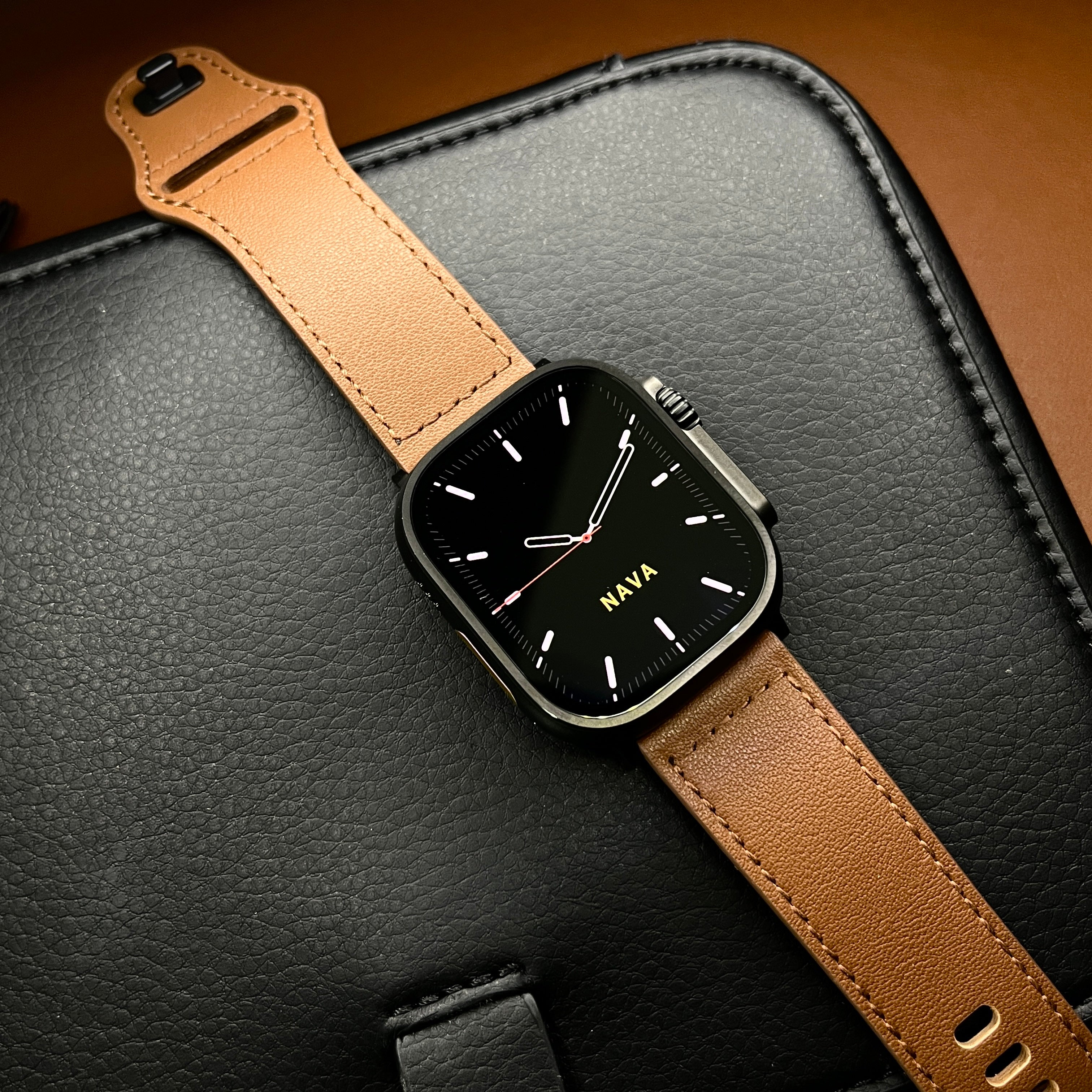 Stylish Leather Apple Watch Bands for 46mm Models | Nava-Bands